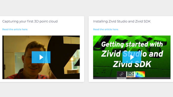 Videos of Zivid 3D cameras and examples of use